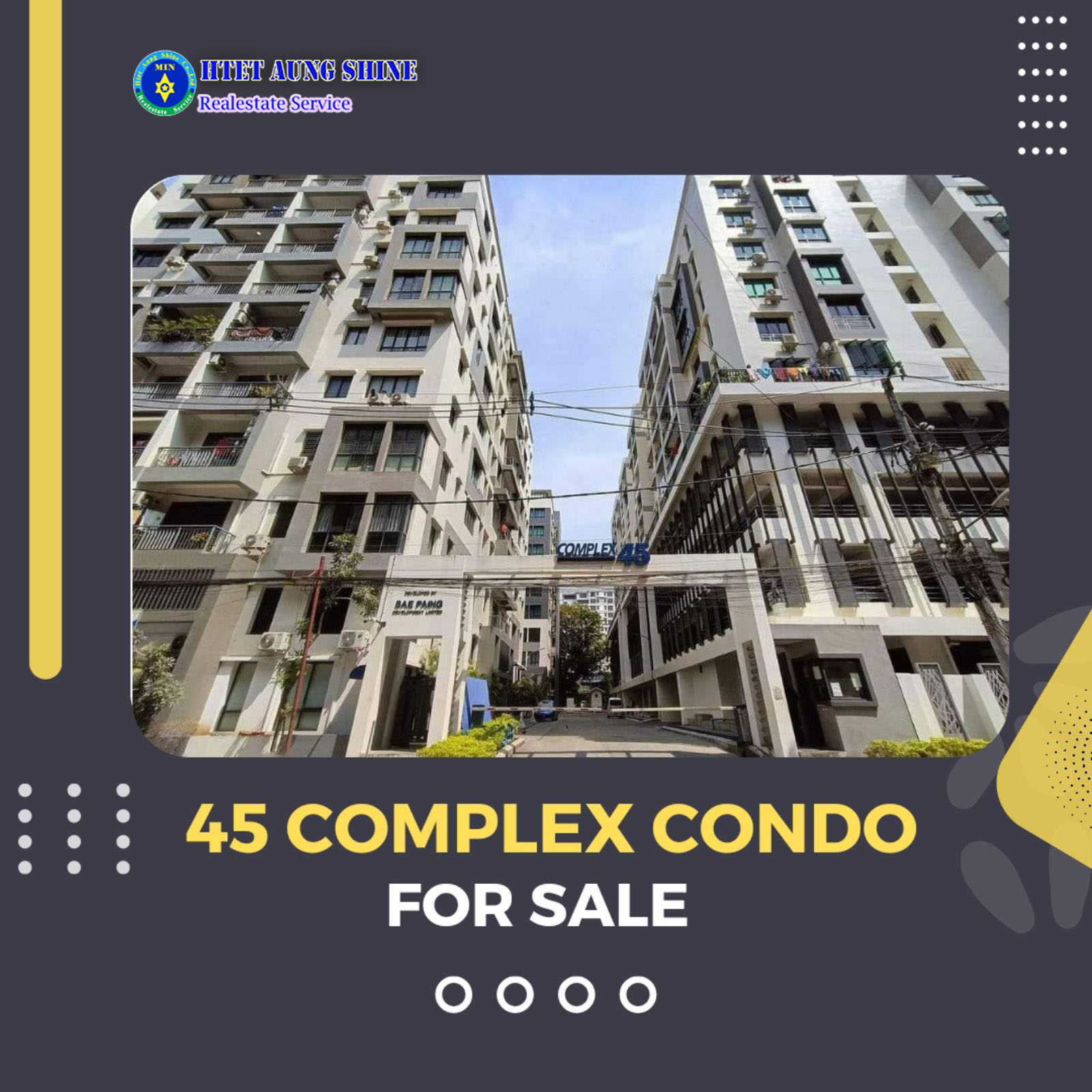 Condo For Sale,45 Complex Condo,Bothataung Township. - Htet Aung Shine ...